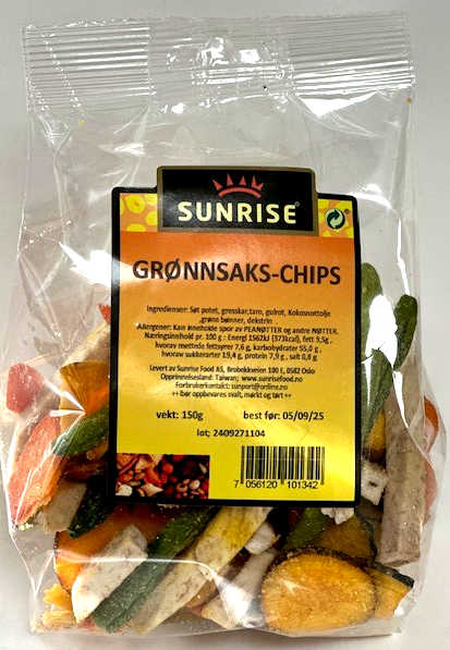 Mixed vegetable chips - 12x150g – sunrisefood